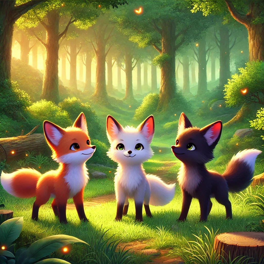 Die drei bunten Füchse und das Abenteuer im Wald - Geschichten für Kinder